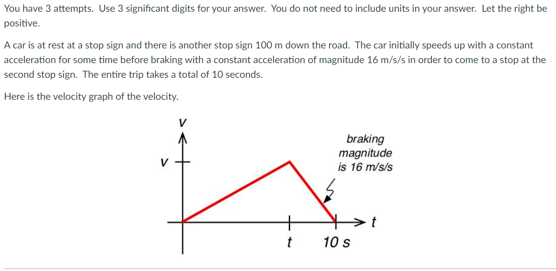 Solved 1.)With what acceleration does the car begin its | Chegg.com