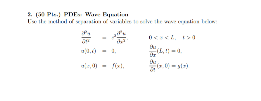 Solved Use the method of separation of variables to solve | Chegg.com