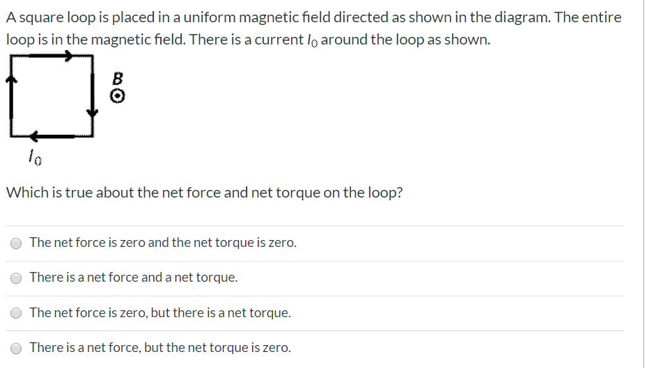 Solved A square loop is placed in a uniform magnetic field | Chegg.com