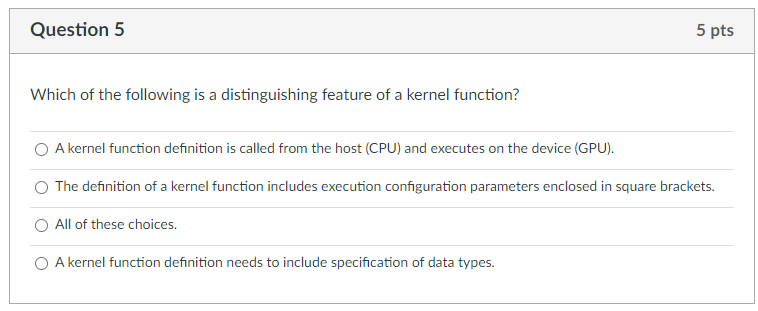 Solved Question 5 5 pts Which of the following is a | Chegg.com