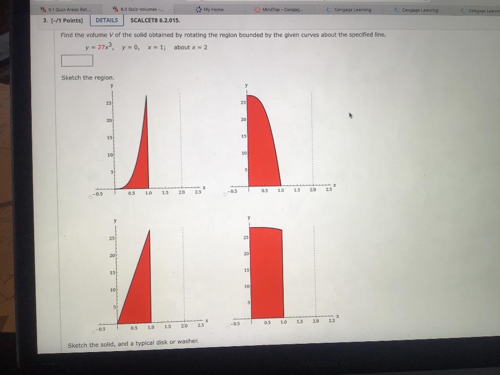 Solved Cengage Learning Cengage Learni WA 6.1 Quiz-Areas Bet | Chegg.com