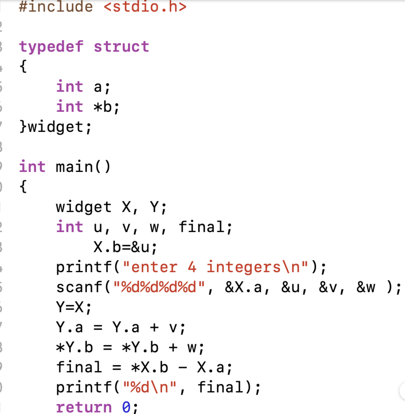 Solved When the program in the image is executed, if the | Chegg.com