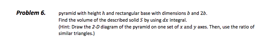 Solved pyramid with height h and rectangular base with | Chegg.com