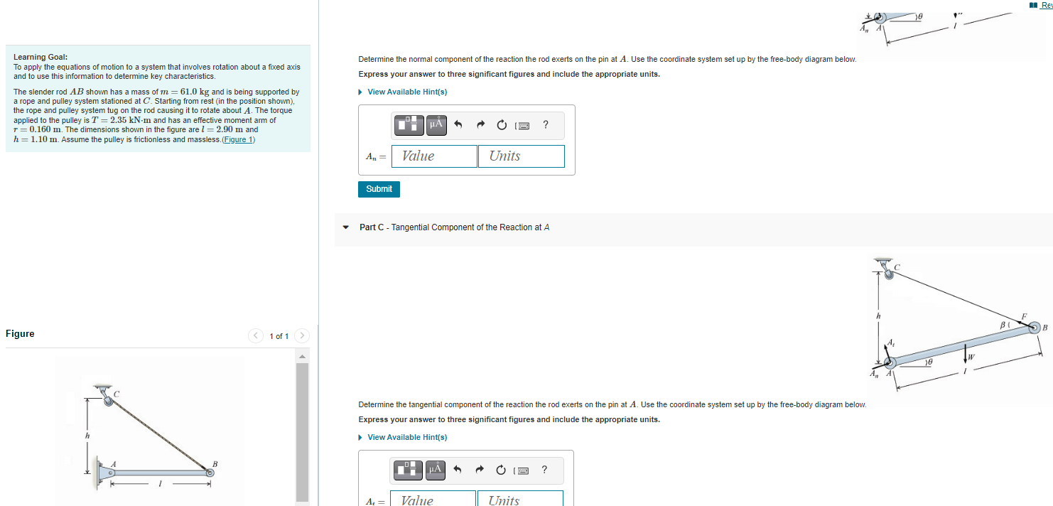 Learning Goal: Determine the normal component of the | Chegg.com