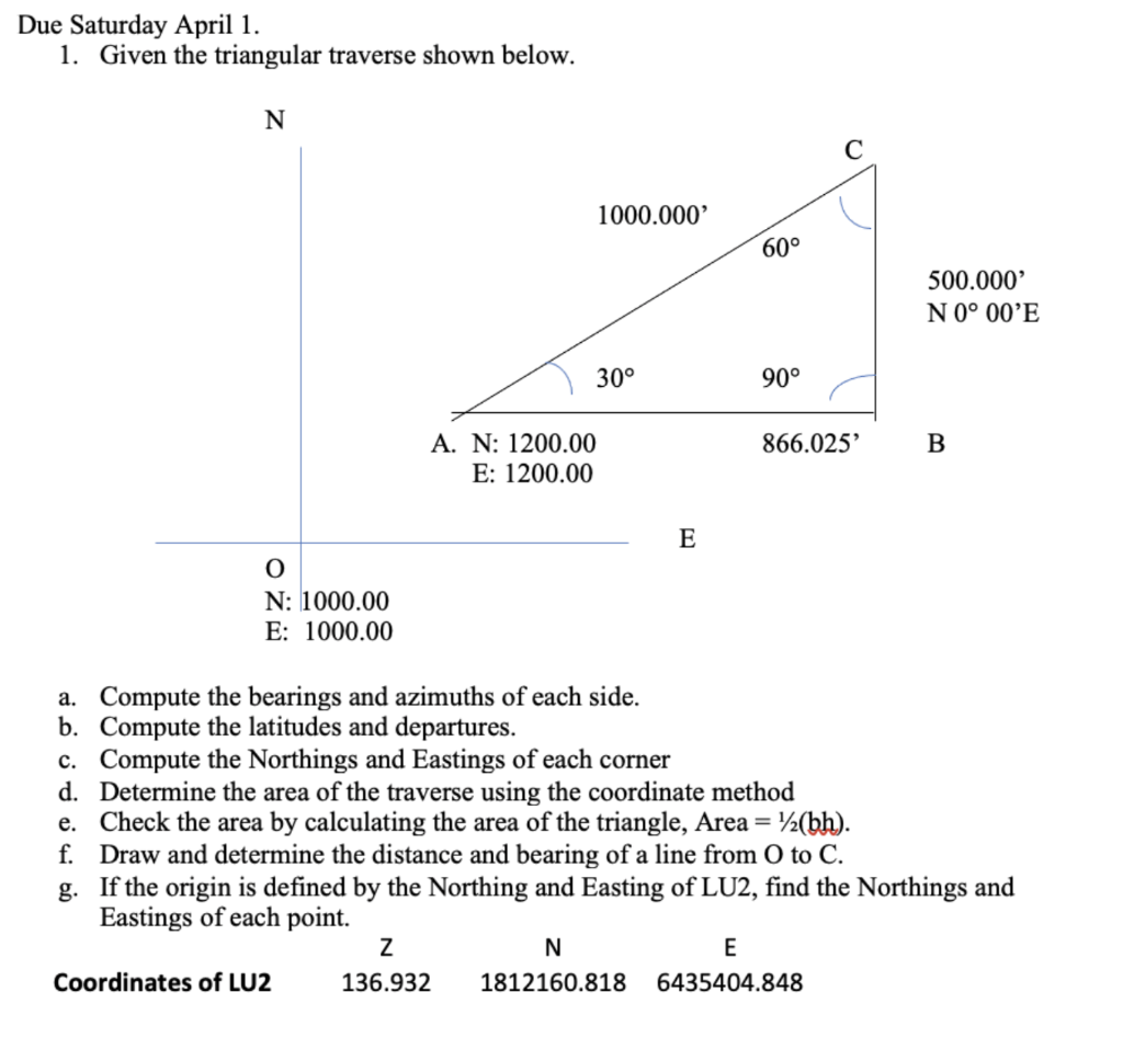 Solved Due Saturday April 1. 1. Given the triangular | Chegg.com