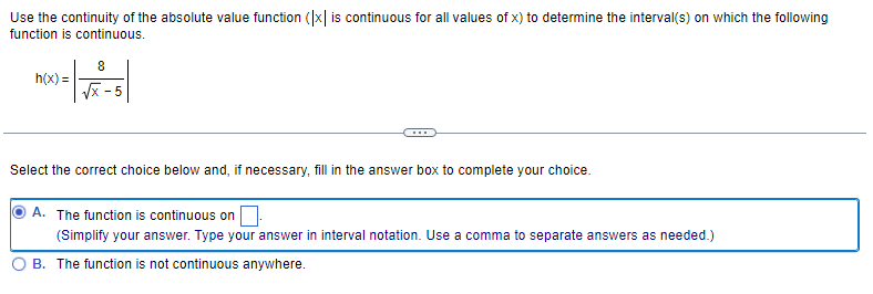 Solved Use the continuity of the absolute value function ( | Chegg.com