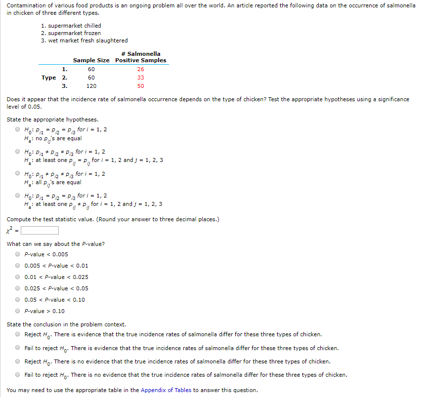 Solved Contamination of various food products is an ongoing | Chegg.com