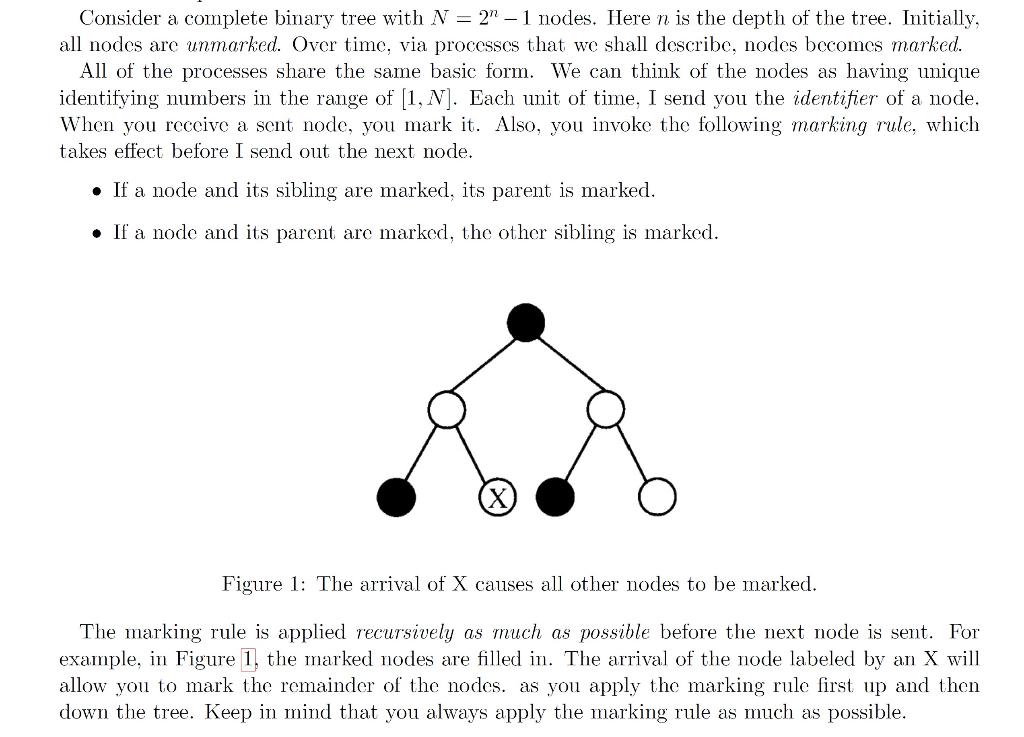 Solved Consider a complete binary tree with N = 2" - 1 | Chegg.com