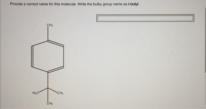 Solved Provide a correct name for this molecule. Write the | Chegg.com