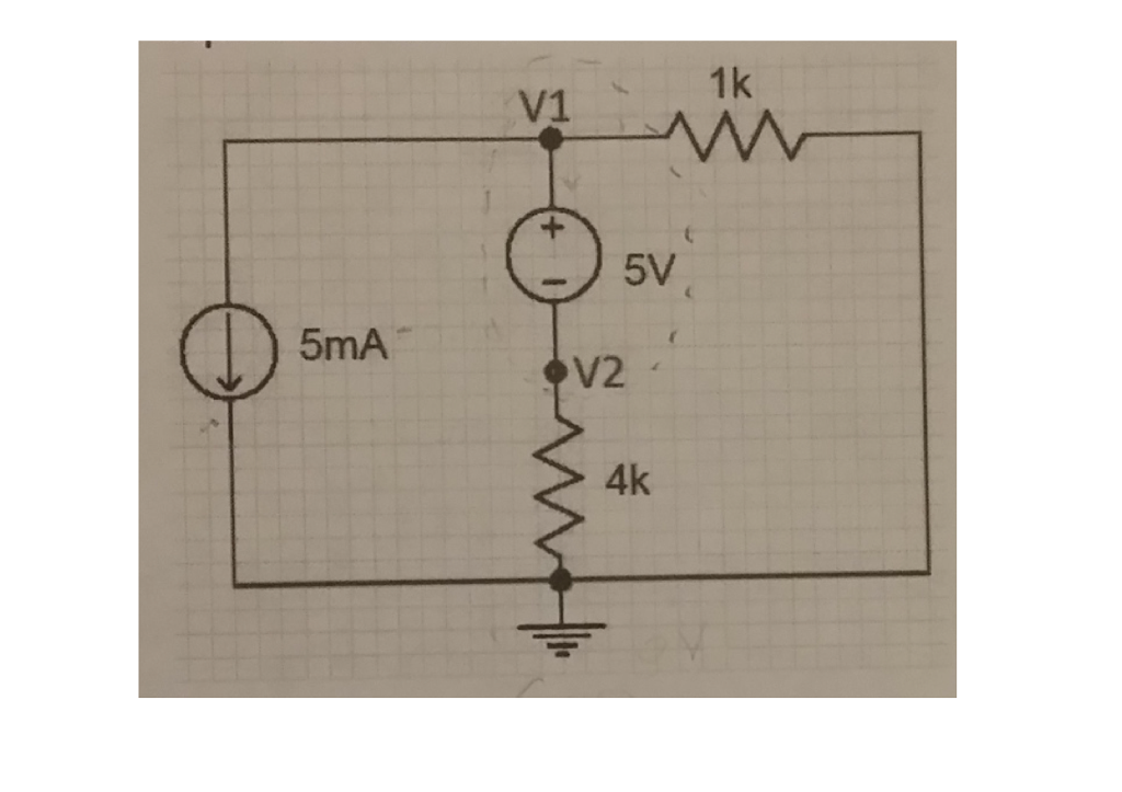 Solved Find V1 and V2 using Nodal Analysis. Show supernode | Chegg.com