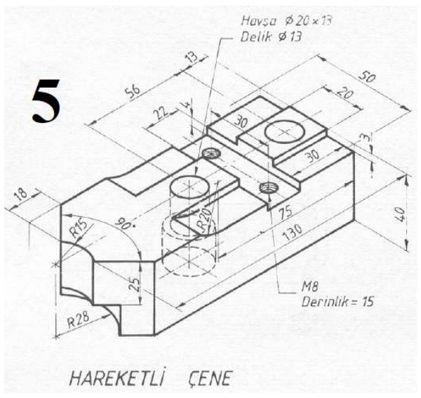 Solved 1) Draw the orthographic projection (Top view, Front | Chegg.com