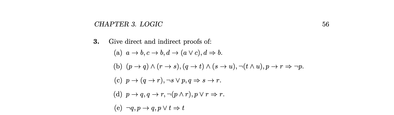 Solved 3. Give direct and indirect proofs of: (a) | Chegg.com