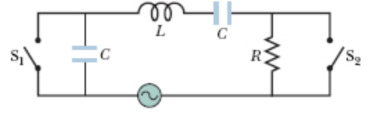 Solved The figure shows a driven RLC circuit that contains | Chegg.com