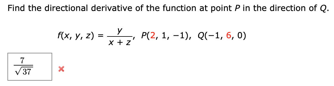 Solved Find the directional directive of f(x, y, z) at point | Chegg.com