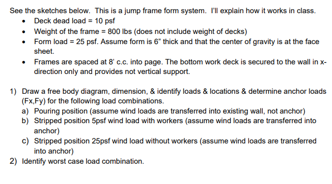 See the sketches below. This is a jump frame form | Chegg.com