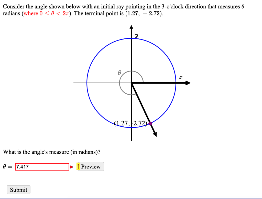 Solved Consider the angle shown below with an initial ray | Chegg.com