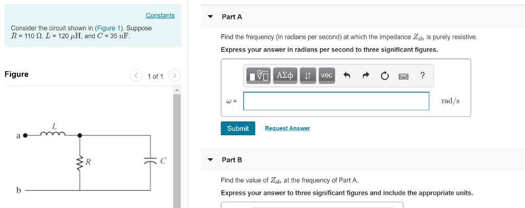 Solved Constants Part A Consider the circuit shown in | Chegg.com