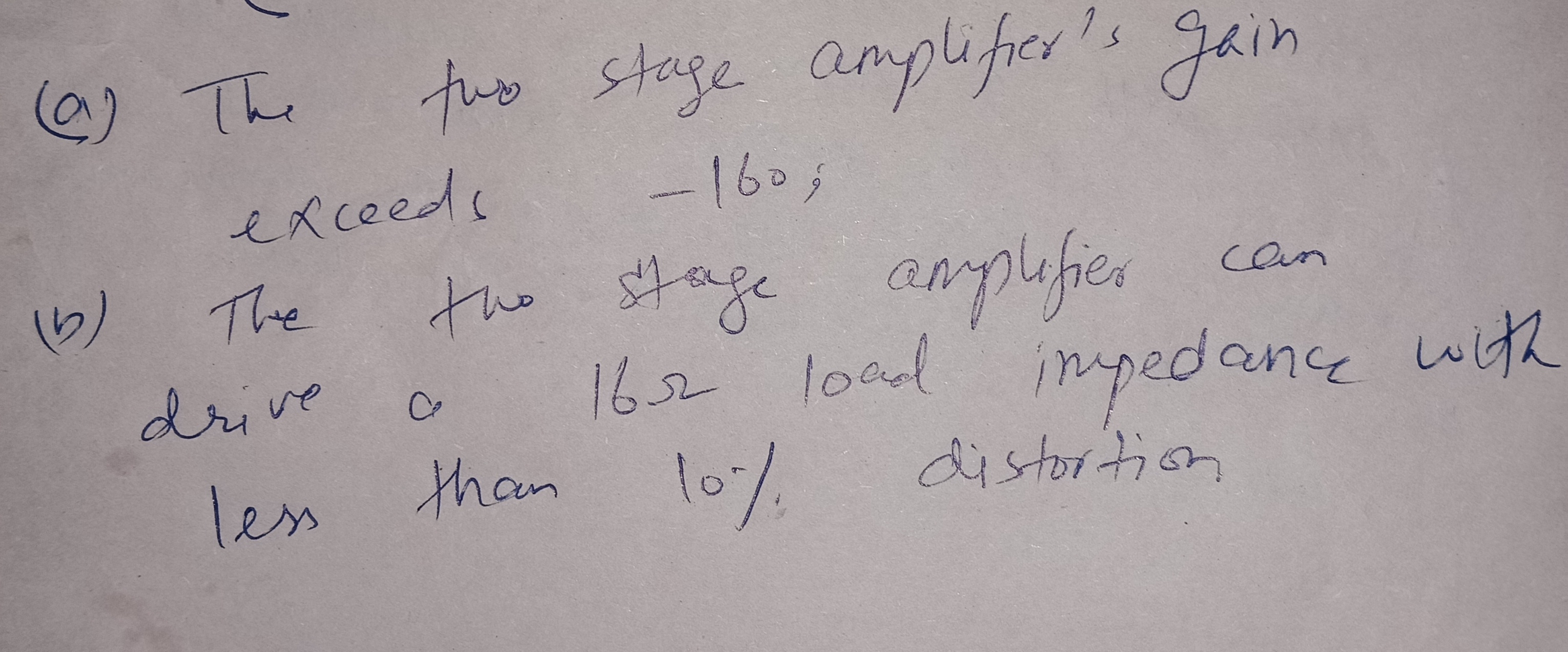 Solved The two-stage amplifier in Figure B2 has: Zin1 =Zin | Chegg.com