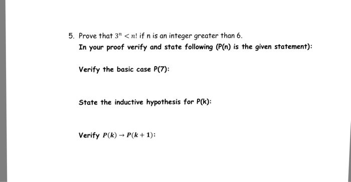 Solved 5. Prove that 3n