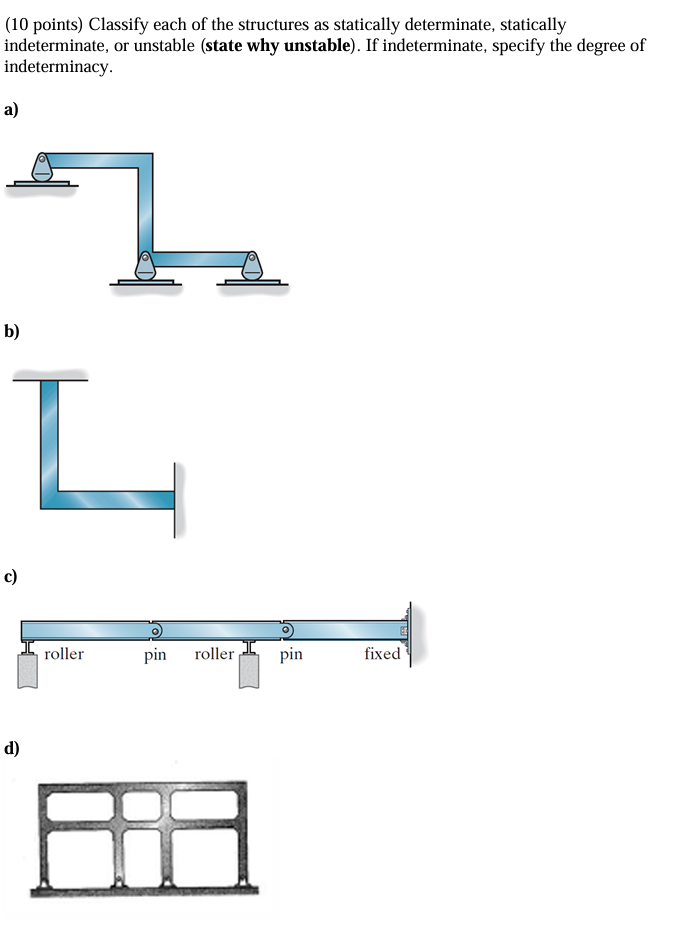 Solved (10 ﻿points) ﻿Classify each of the structures as | Chegg.com