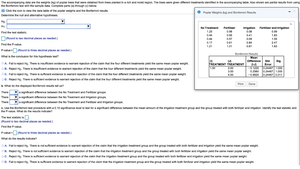 The accompanying data are the weights (kg) of poplar | Chegg.com