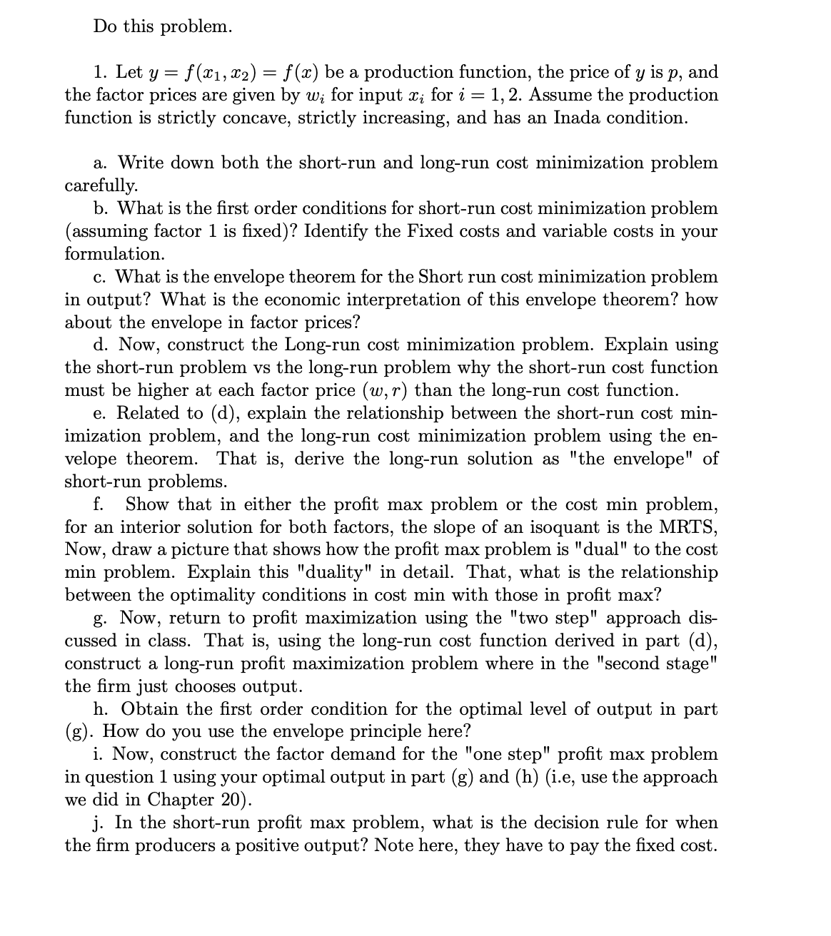 Solved Do this problem. 1. Let y=f(x1,x2)=f(x) be a | Chegg.com