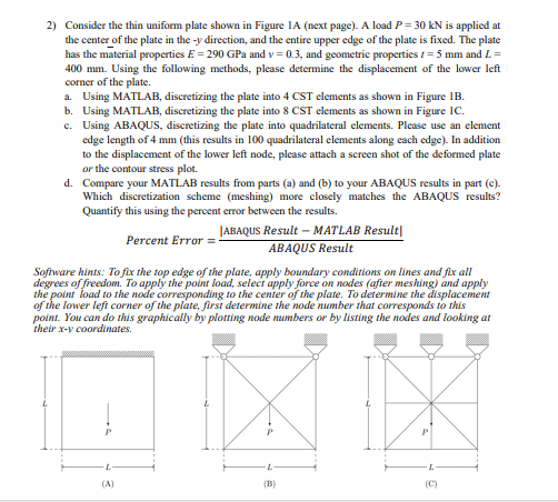 Solved 2) ﻿Consider the thin uniform plate shown in Figure 1 | Chegg.com