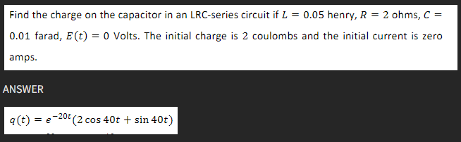 Solved show all steps to solve the problem using laplace | Chegg.com