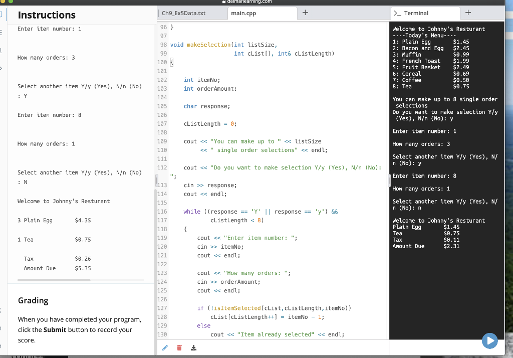 Solved deimanearning.com Instructions Ch9_Ex5Data.txt | Chegg.com