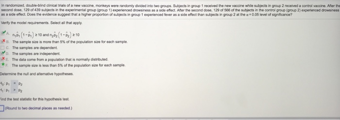 Solved In randomized, double-blind clinical trials of a new | Chegg.com
