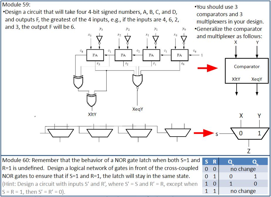 Solved Module 59 • Design A Circuit That Will Take Four