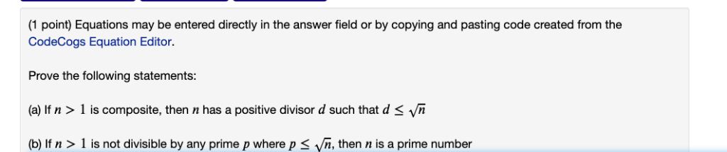 Solved (1 point) Equations may be entered directly in the | Chegg.com