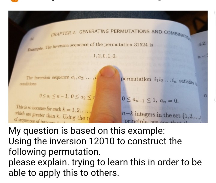 Solved PTER 4. GENERATING PERMUTATIONS AND COME NAT | Chegg.com