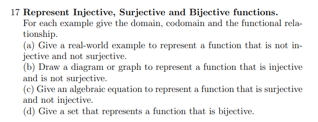 Solved 17 Represent Injective, Surjective and Bijective | Chegg.com