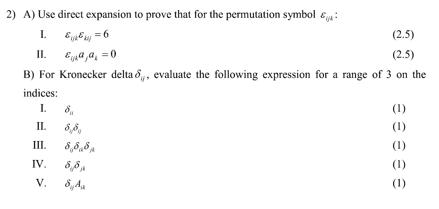 Solved A) ﻿Use direct expansion to prove that for the | Chegg.com