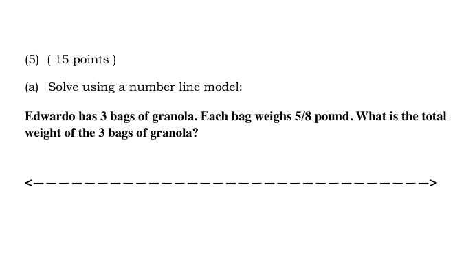 Solved (5) ( 15 ﻿points )(a) ﻿Solve using a number line | Chegg.com