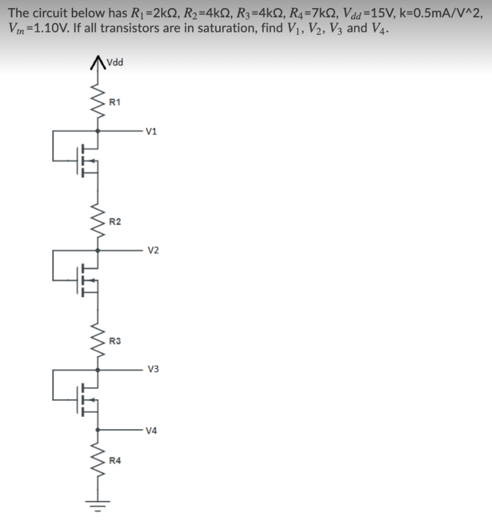 Solved The circuit below has R1 =2k2, R2 =4k12, R3 =4k32, | Chegg.com