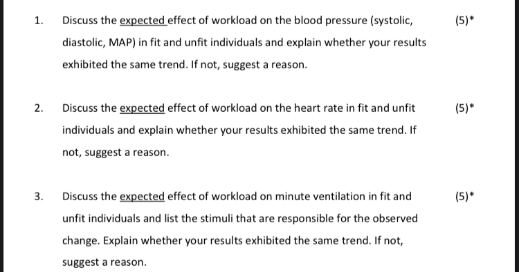 Solved 1. Discuss the expected effect of workload on the | Chegg.com