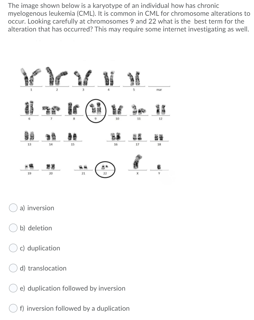 Solved The image shown below is a karyotype of an individual | Chegg.com