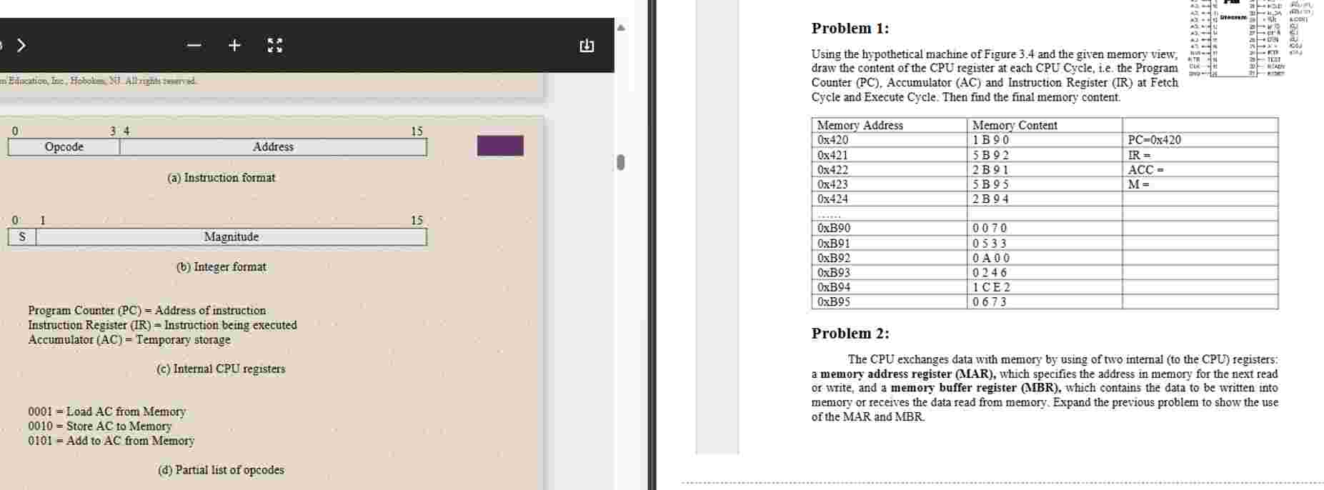 Solved solve problem 1 ﻿and 2 ﻿Problem 1:Using the | Chegg.com