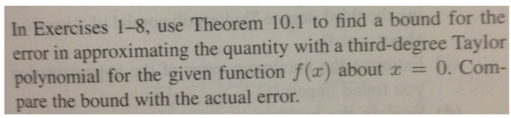 Solved In Exercises 1-8, use Theorem 10.1 to find a bound | Chegg.com