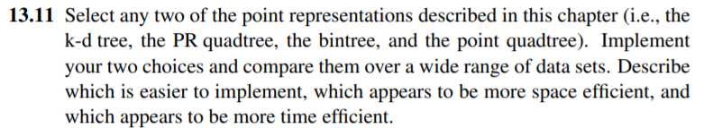 10. Extra credit Use the point-region PR quadtree AND | Chegg.com