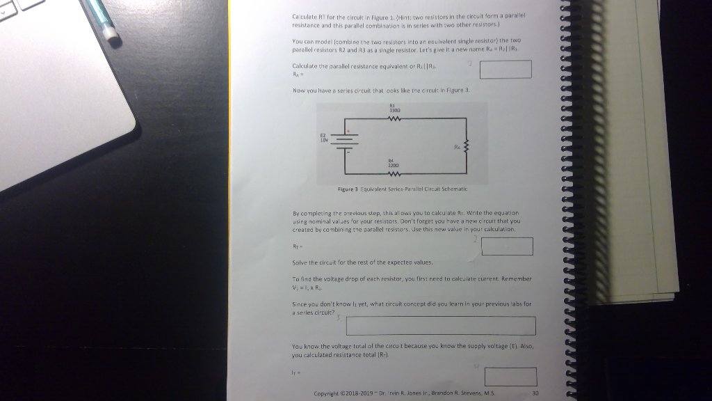 Solved Electrical Pre-Lab #4 Series-Parallel Circuits | Chegg.com