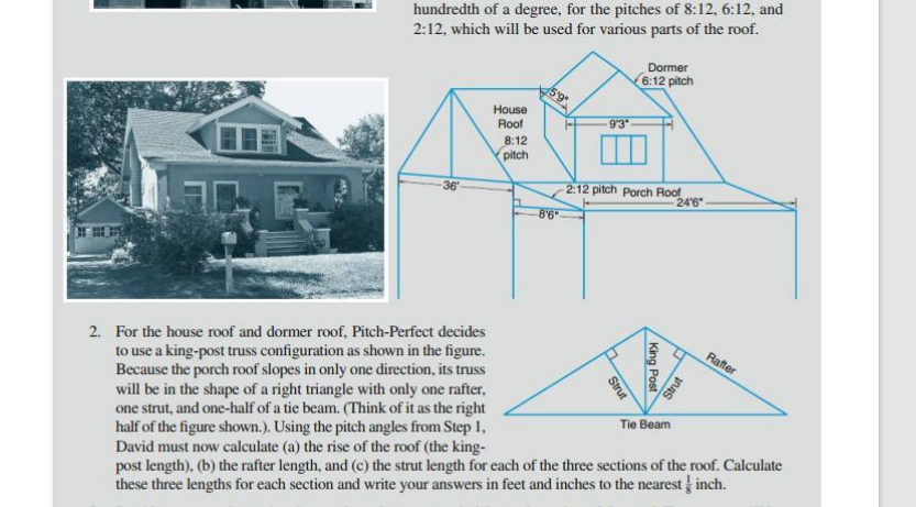 Solved 2)For the house roof and dormer roof, Pitch-Perfect | Chegg.com