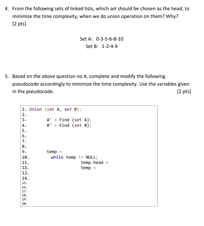 Solved From the following sets of linked lists, which set | Chegg.com