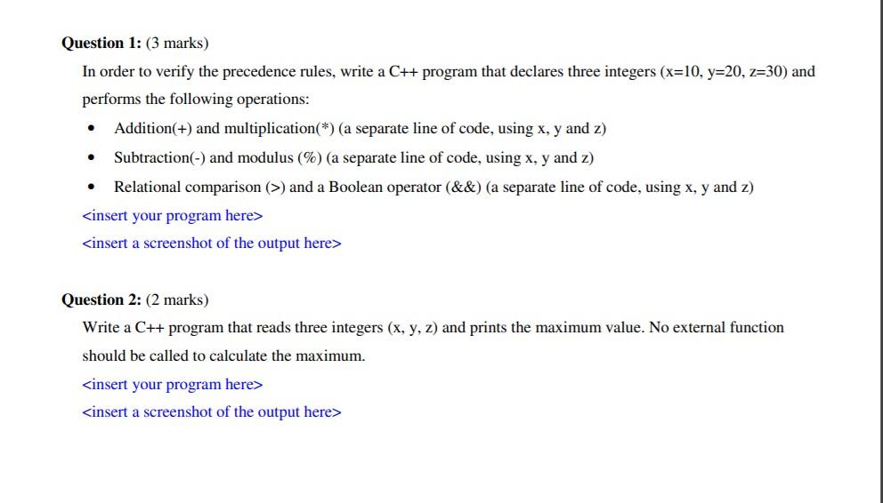 Solved Question 1: (3 marks) In order to verify the | Chegg.com