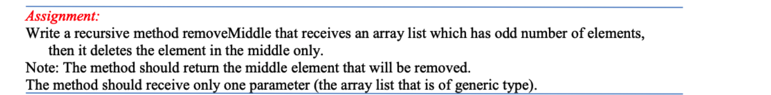 Solved use java please and the method should only delete the | Chegg.com
