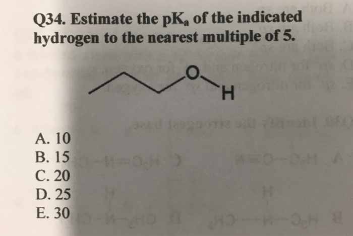 Solved Q34 Estimate The PKa Of The Indicated Hydrogen To Chegg