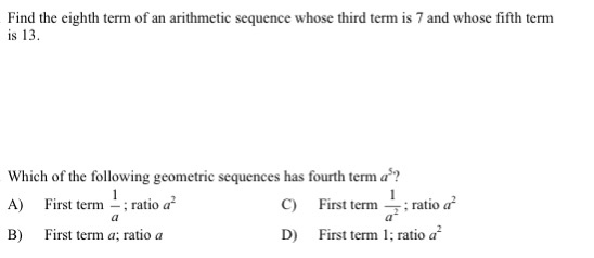 Solved Find the eighth term of an arithmetic sequence whose | Chegg.com
