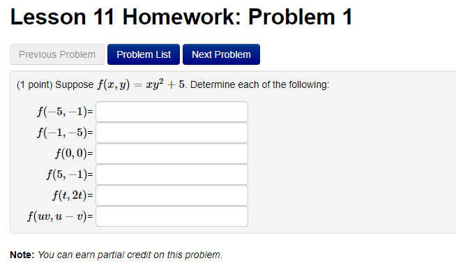 Solved Lesson 11 Homework: Problem 1 Previous Problem | Chegg.com